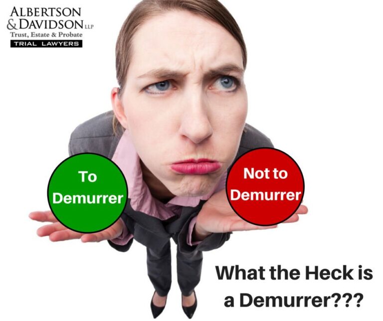 What is a Demurrer? | Albertson & Davidson, LLP