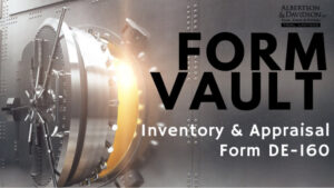 California Inventory & Appraisal Form DE-160 Video Transcript