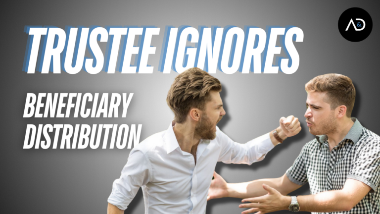 Trustee ignores beneficiary distribution